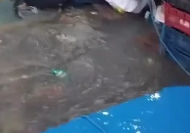 Veja vídeo: água invade barco e deixa passageiros desesperados