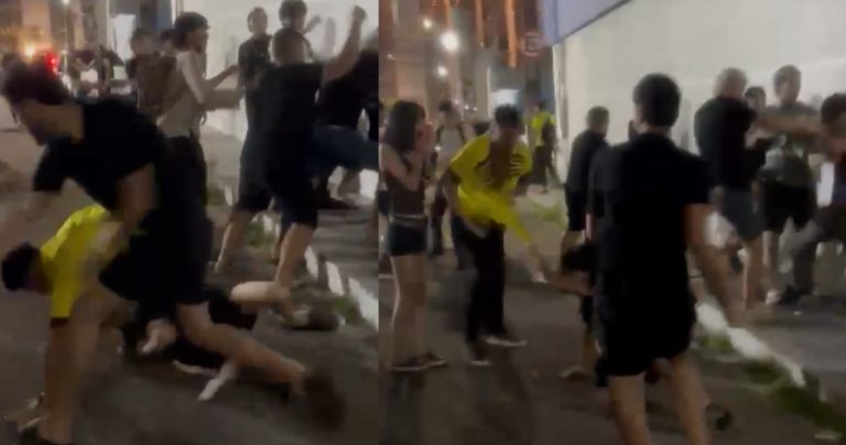 Briga entre universitários em frente a bar na Djalma Batista viraliza ...